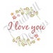 I Love You - Machine Embroidery Design, Embroidery Designs, Machine ...