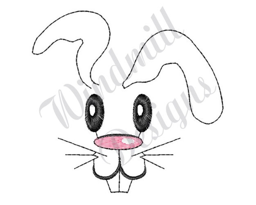 Easter Bunny Face Machine Embroidery Design, Embroidery Designs ...