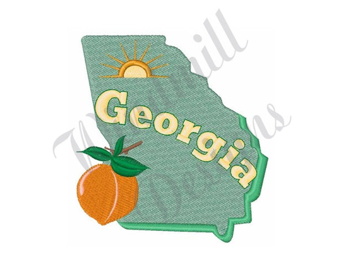 State of Georgia machine Embroidery Design Embroidery - Etsy