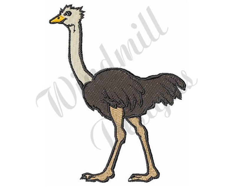 Ostrich Machine Embroidery Design Embroidery Designs Etsy Australia