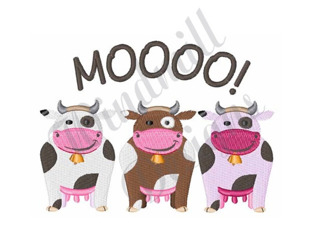 Moo Cow - Machine Embroidery Design, Embroidery Designs, Machine ...