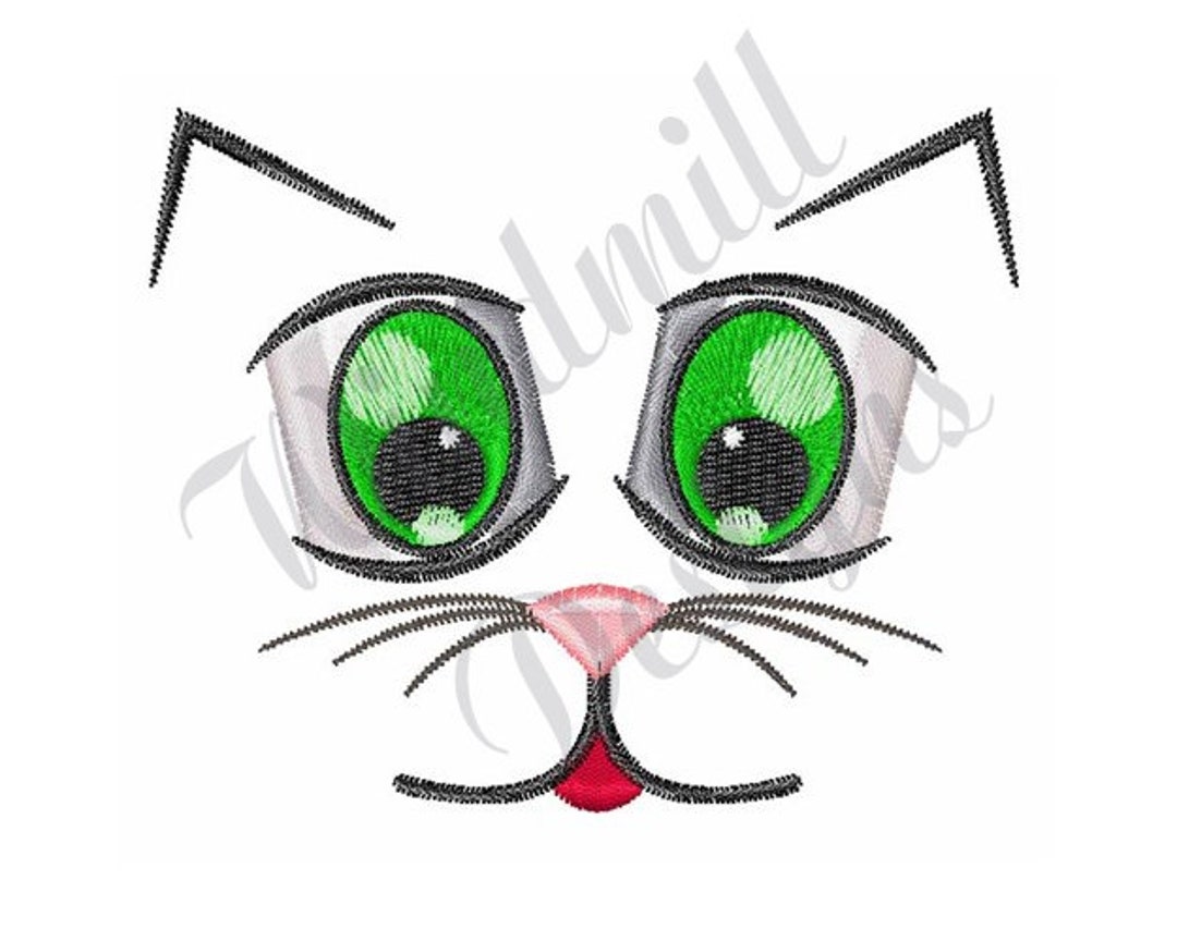 Cat Face - Machine Embroidery Design, Embroidery Designs, Machine ...
