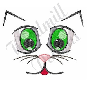 Cat Face - Machine Embroidery Design, Embroidery Designs, Machine ...