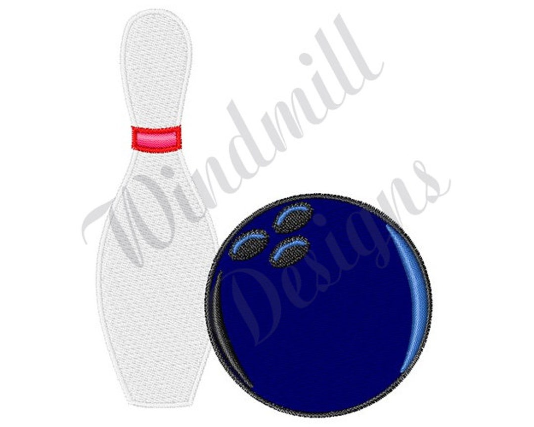 Bowling Ball & Bowling Pin - Machine Embroidery Design, Embroidery ...