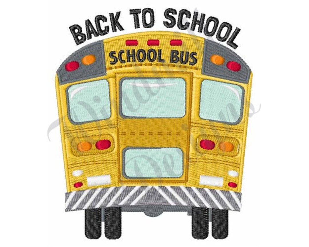 Back to School Bus Machine Embroidery Design, Embroidery Designs ...