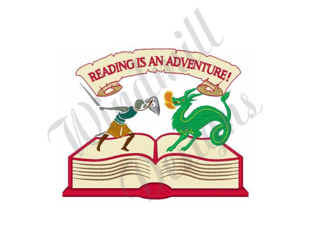 Reading is an Adventure - Machine Embroidery Design, Embroidery Designs ...