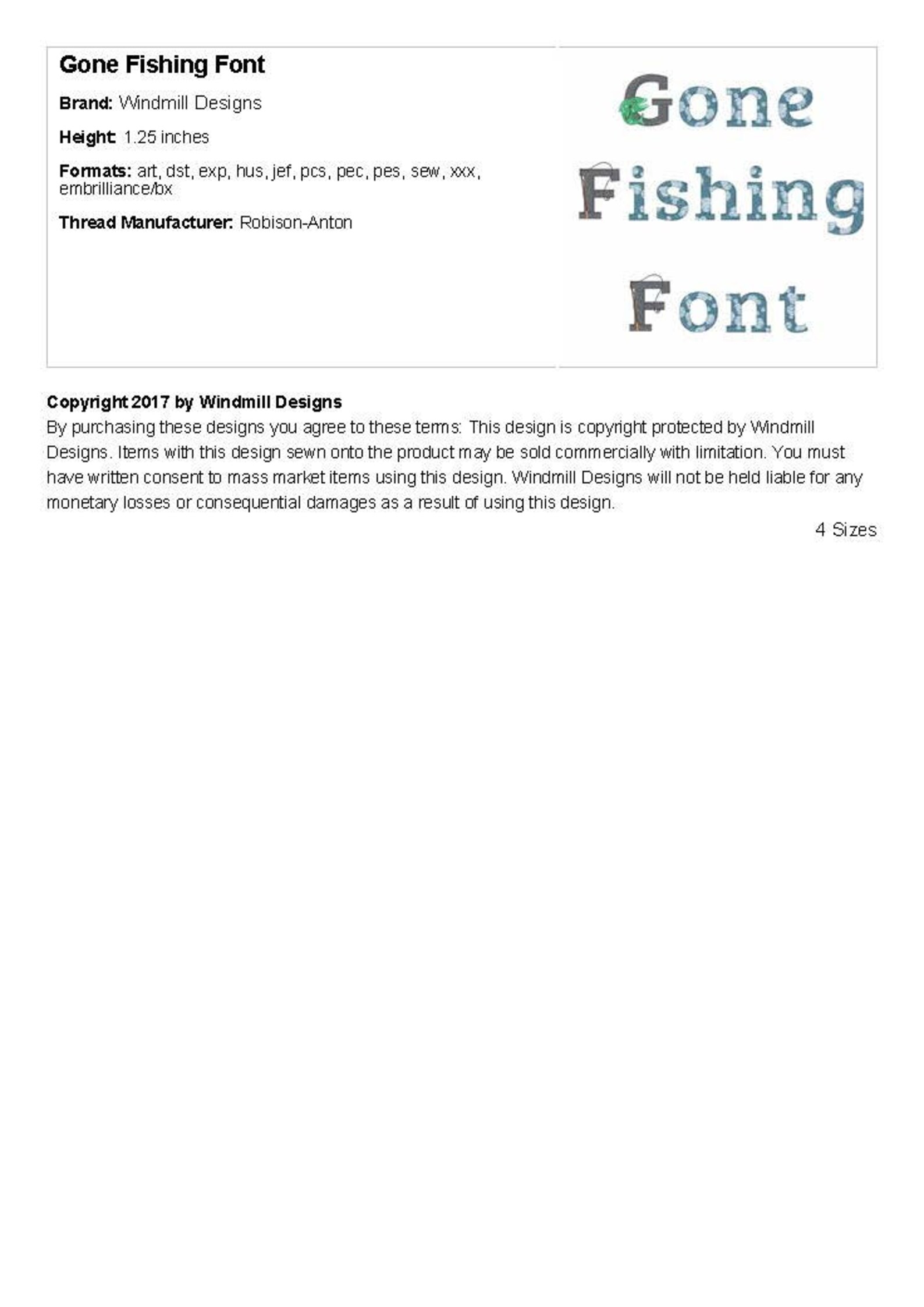 Gone Fishing Machine Embroidery Font Instant Download Embroidery ...