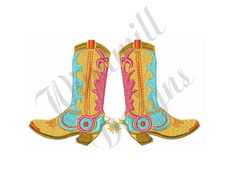 Cowboy Boots Machine Embroidery Design Embroidery Designs - Etsy
