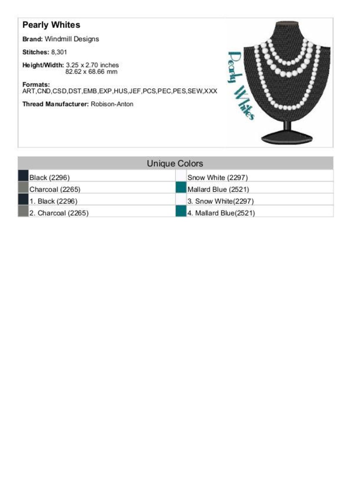 Pearl Necklace - Machine Embroidery Design, Embroidery Designs, Machine ...