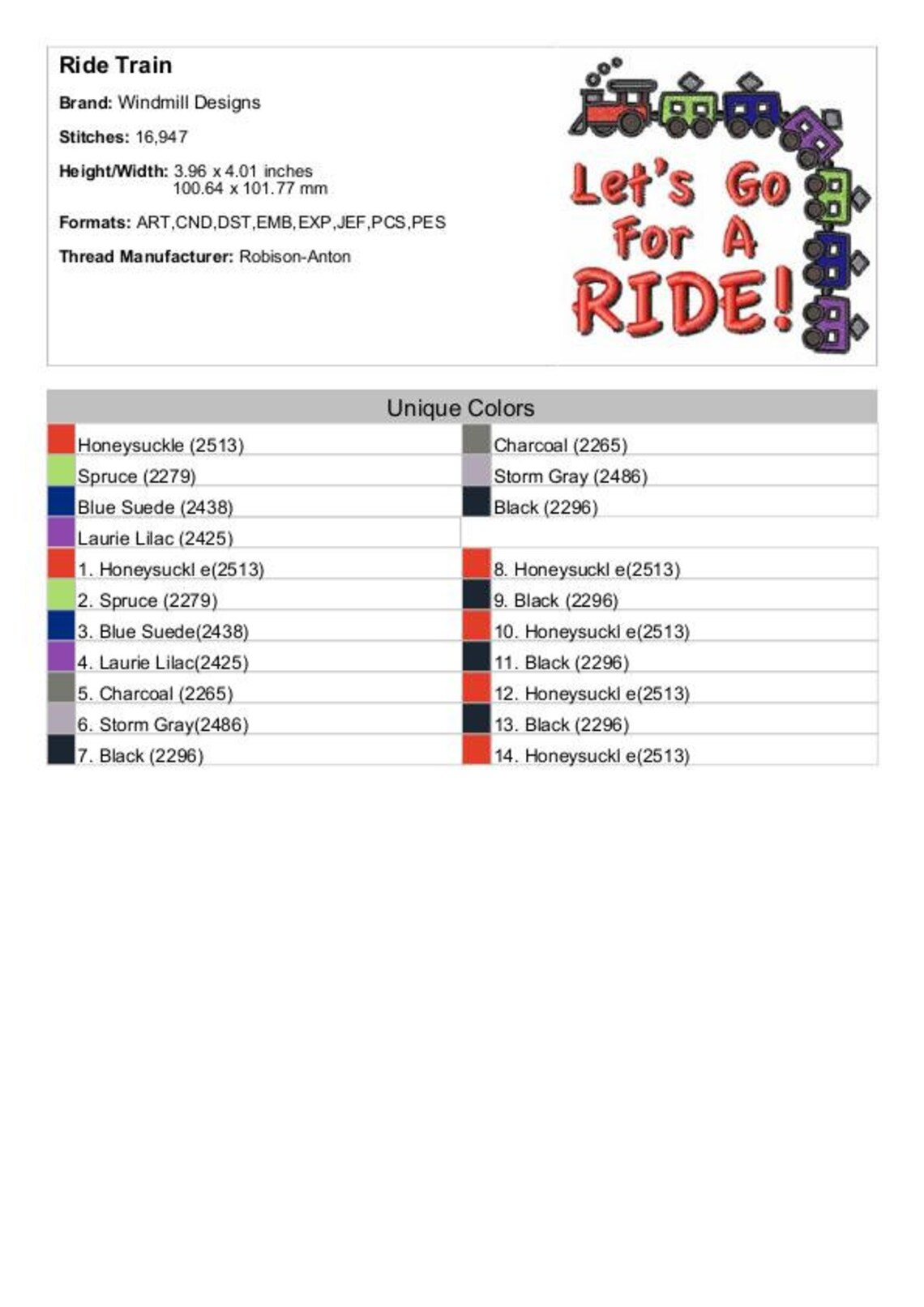 Ride Train Machine Embroidery Design Embroidery Designs | Etsy