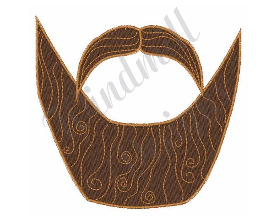 Beard & Mustache Machine Embroidery Design, Embroidery Designs, Machine ...