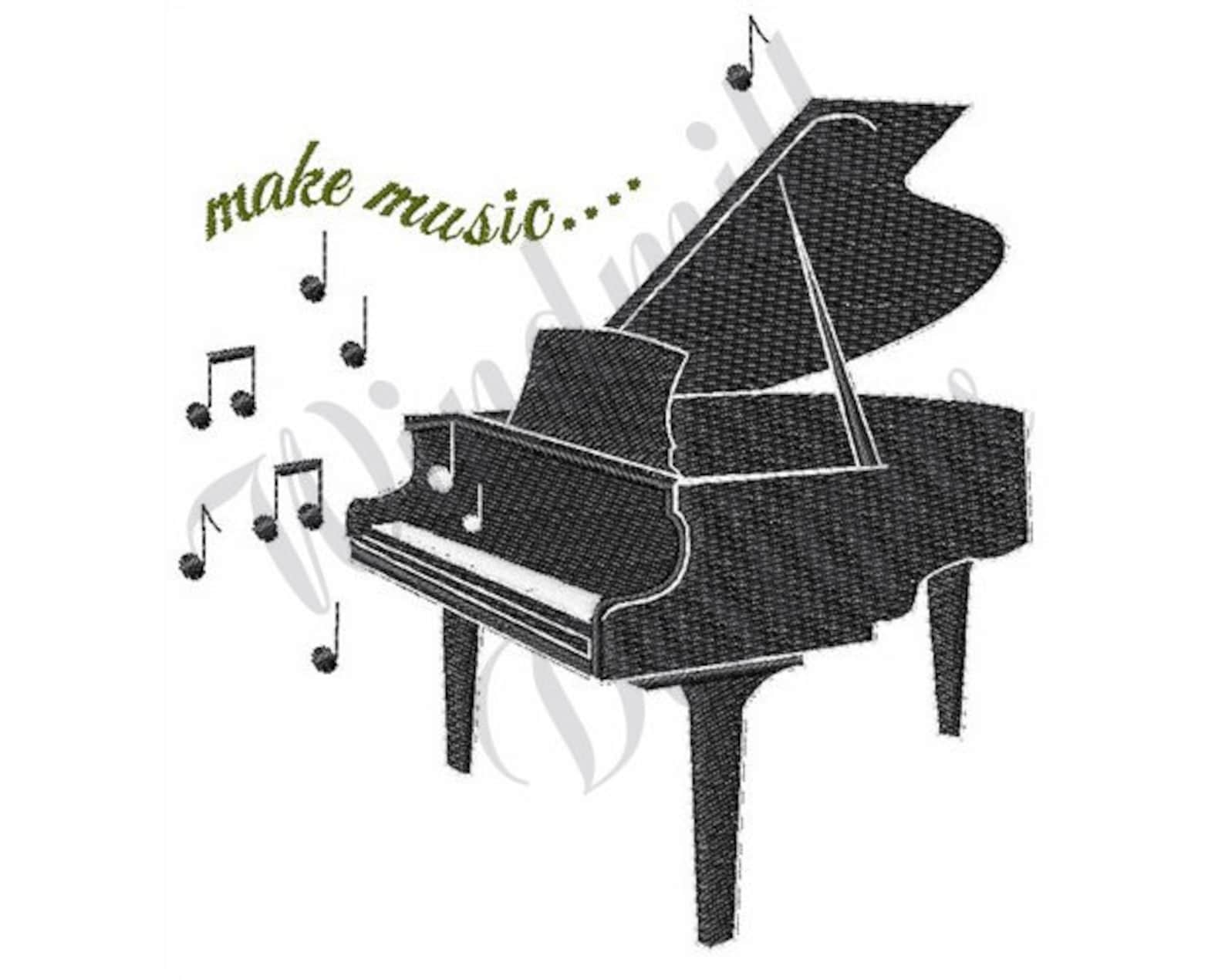 Make Music Machine Embroidery Design Embroidery Designs - Etsy