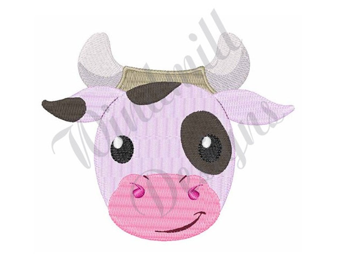 Dairy Cow Head - Machine Embroidery Design, Embroidery Designs ...