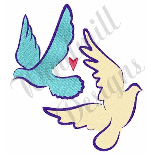 Dove Embroidery Design - Etsy