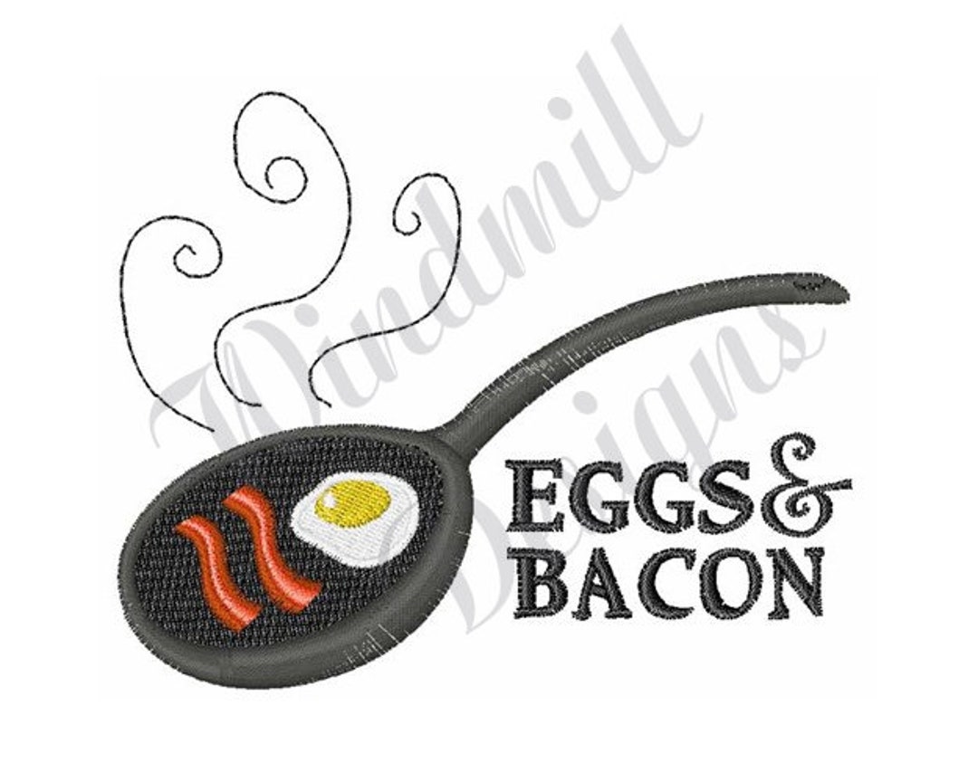 Eggs & Bacon Breakfast - Machine Embroidery Design, Embroidery Designs ...