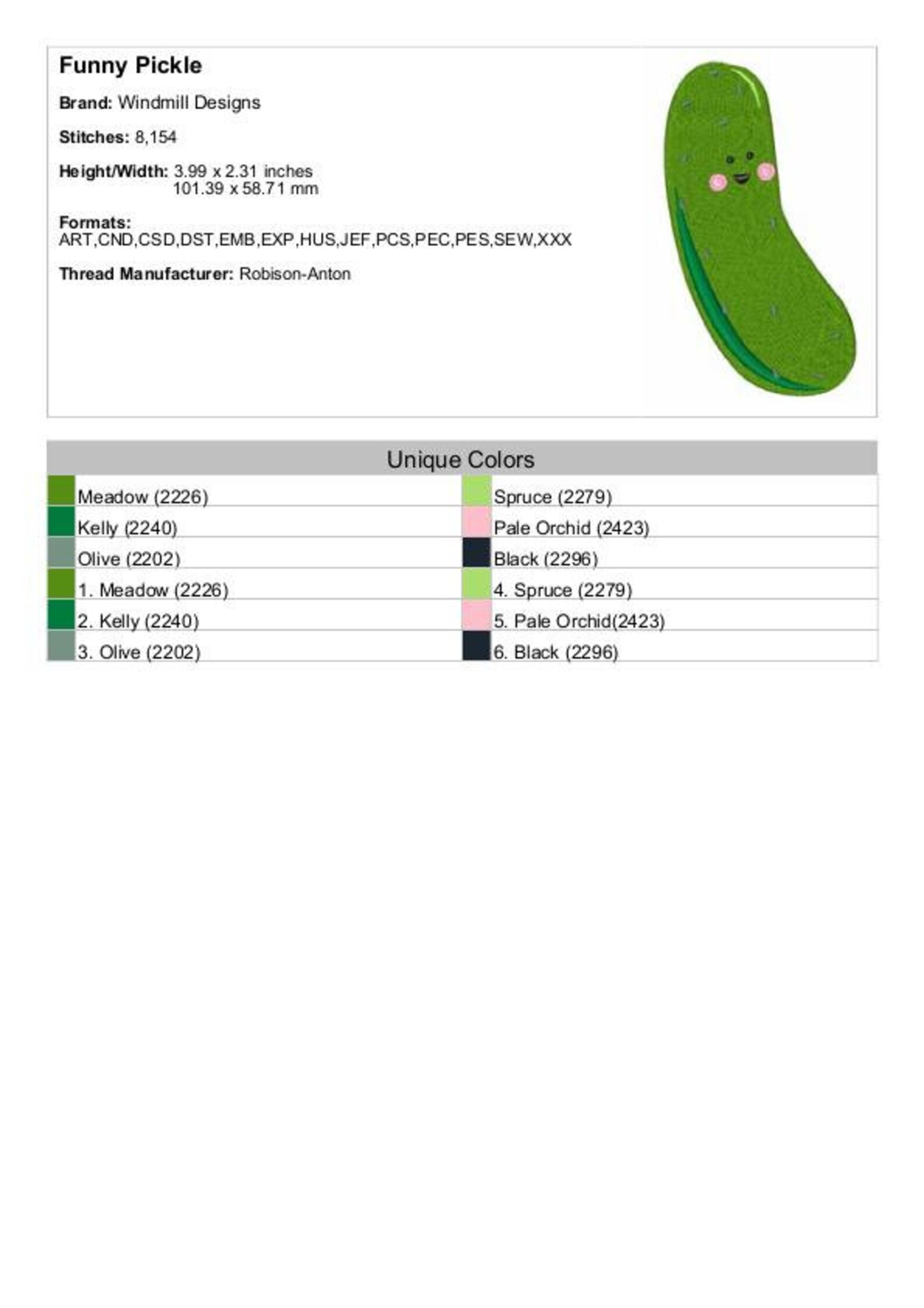 Funny Pickle Machine Embroidery Design Embroidery Designs | Etsy