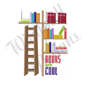Bookshelf Machine Embroidery Design, Embroidery Designs, Machine ...
