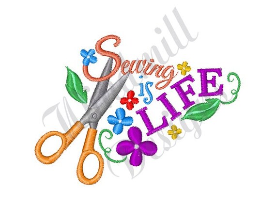 Sewing is Life Machine Embroidery Design Embroidery - Etsy