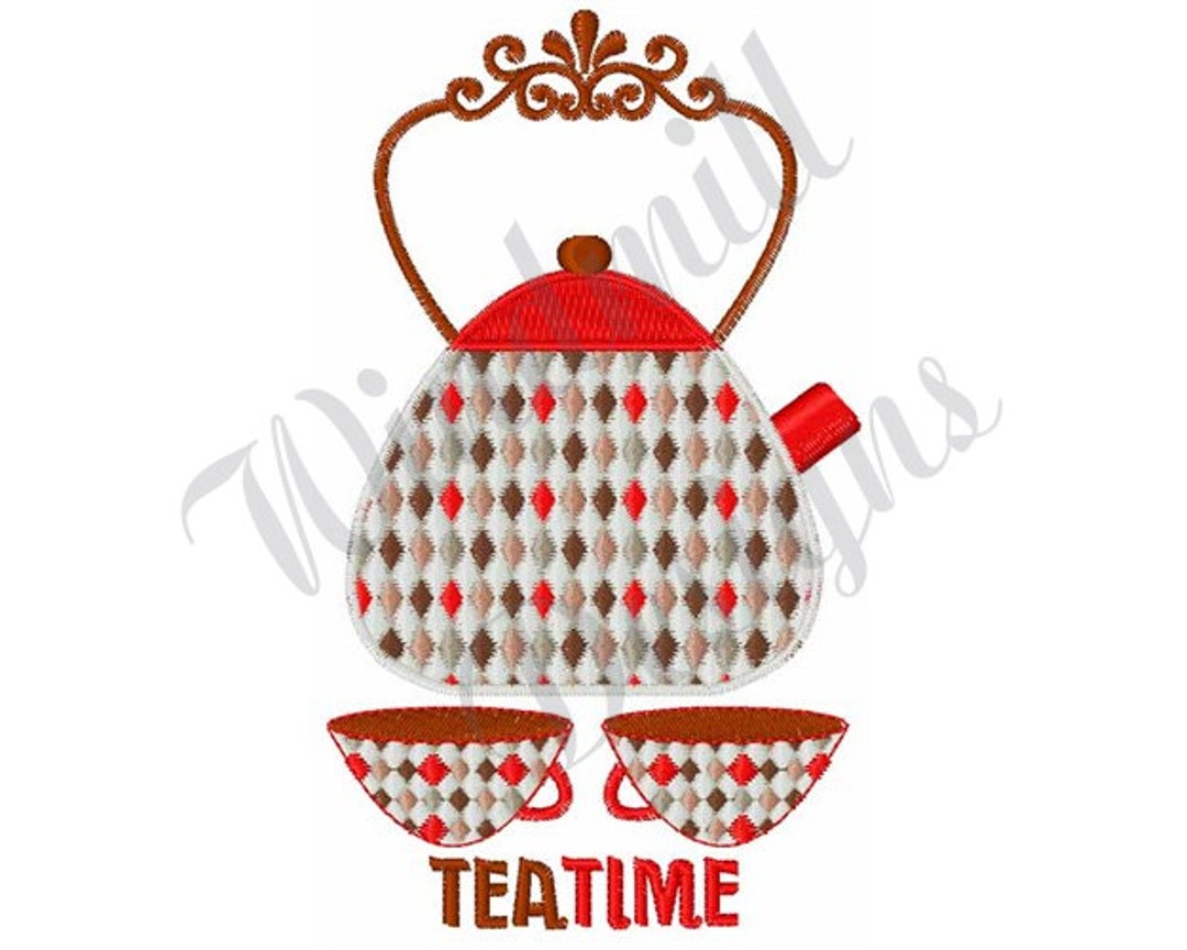 Tea Time Tea Set - Machine Embroidery Design, Embroidery Designs ...