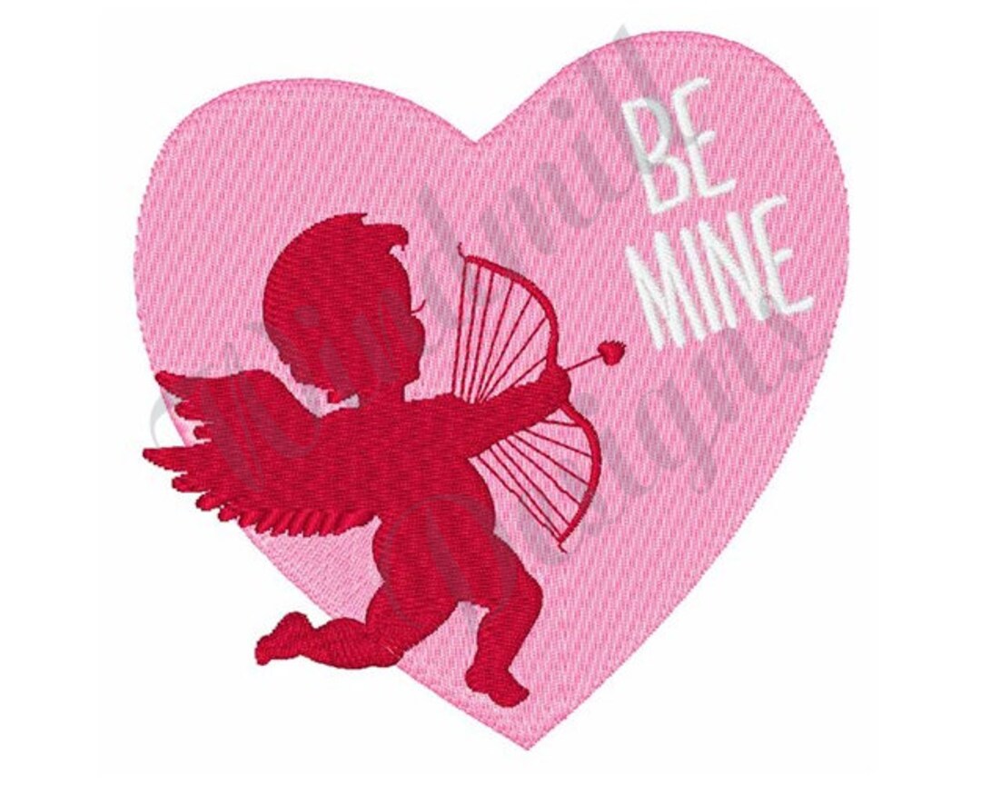 Cupid Heart Be Mine - Machine Embroidery Design, Embroidery Designs ...