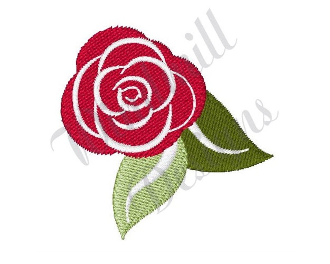 Single Rose -machine Embroidery Design, Embroidery Designs, Machine ...