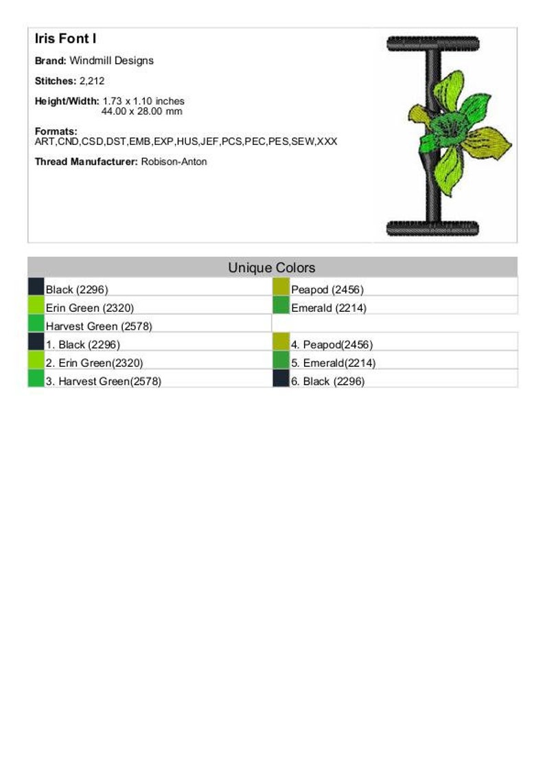 Iris Font Letter I Machine Embroidery Design Embroidery - Etsy
