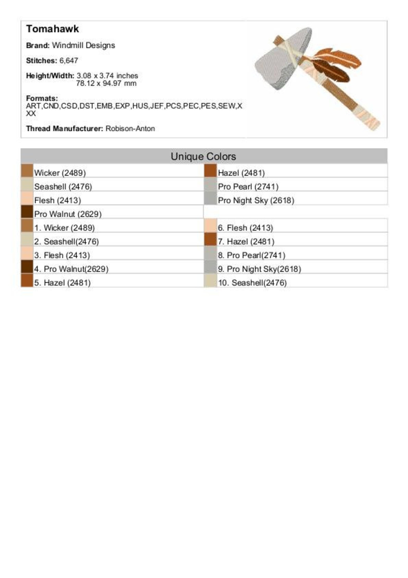 Tomahawk - Machine Embroidery Design, Embroidery Designs, Machine ...