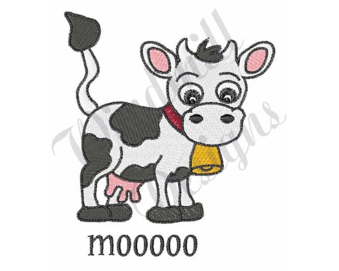 Moo Cow - Machine Embroidery Design, Embroidery Designs, Embroidery ...