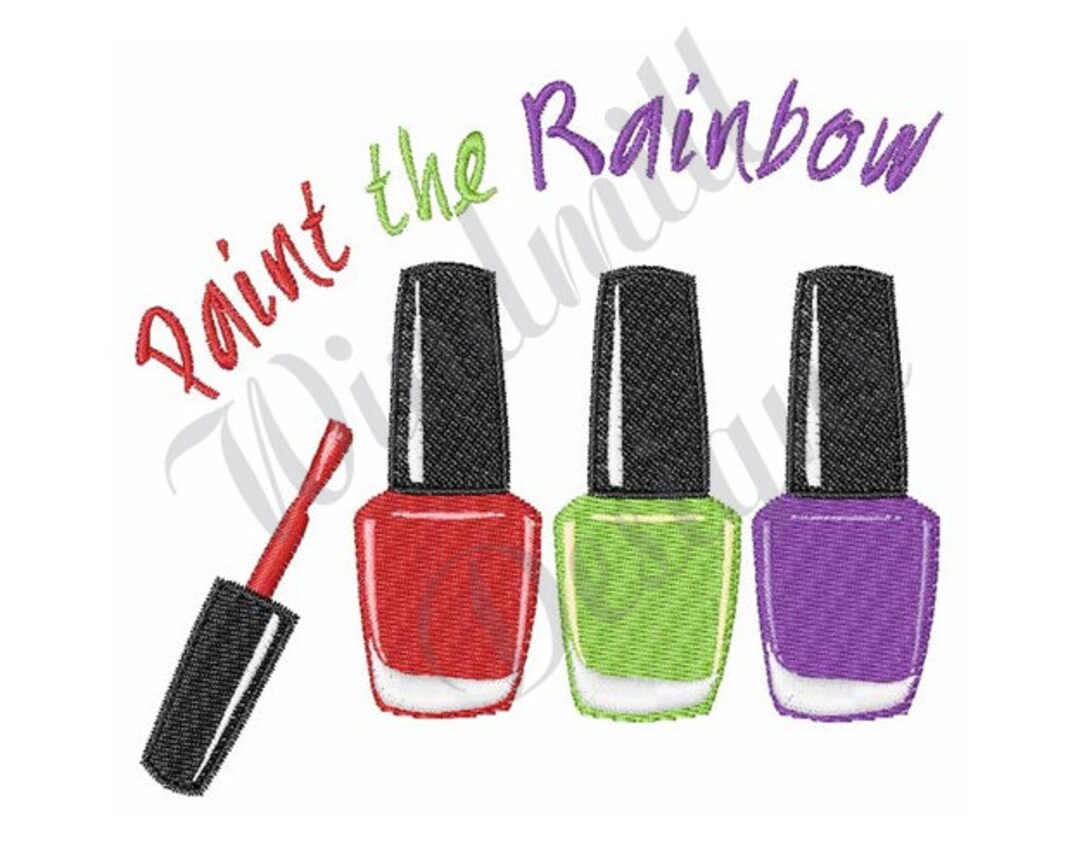 Nail Polish Machine Embroidery Design, Embroidery Designs, Machine ...