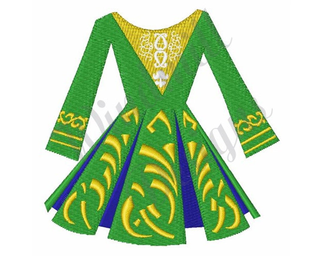 Irish Dance Dress Machine Embroidery Design Instant Download - Etsy