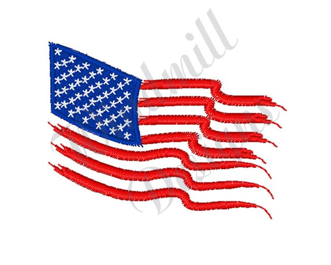 American Flag - Machine Embroidery Design - Etsy