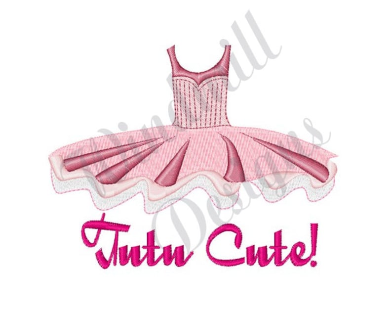 Tutu Cute Machine Embroidery Design Embroidery Designs | Etsy