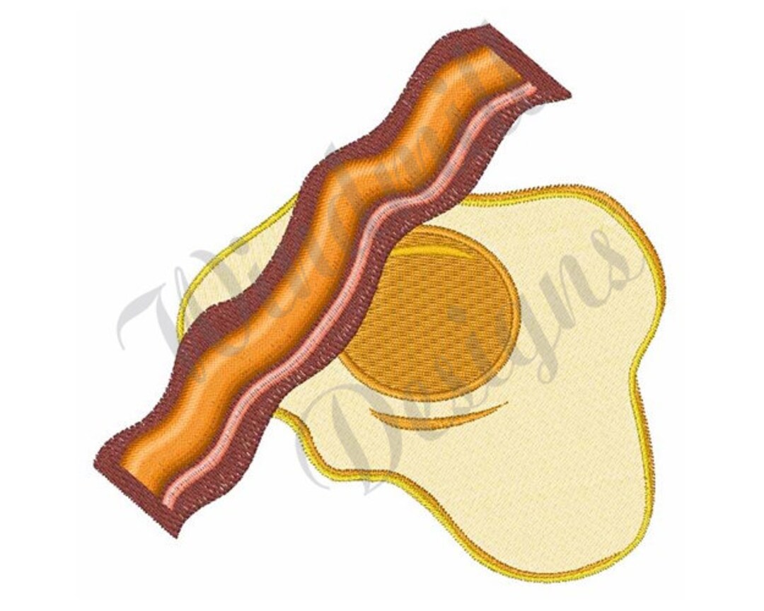Eggs and Bacon - Machine Embroidery Design, Embroidery Designs, Machine ...