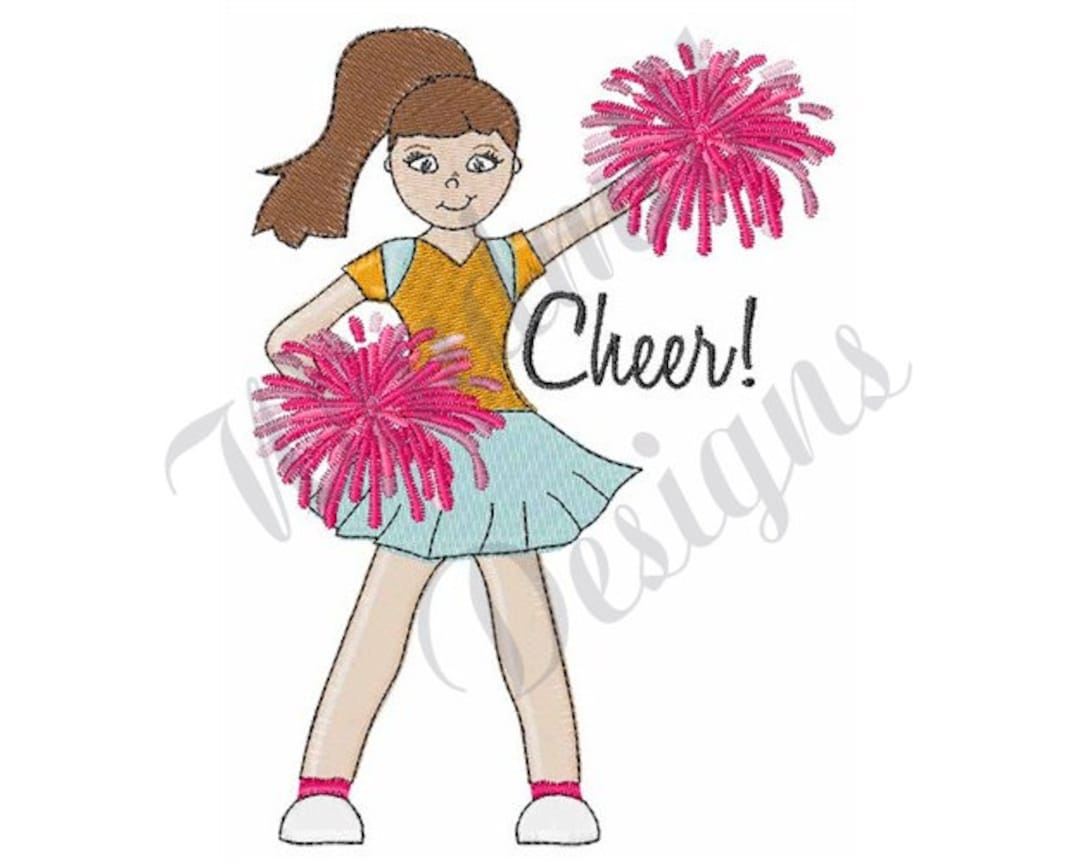 Cheerleader Cheer - Machine Embroidery Design, Embroidery Designs ...