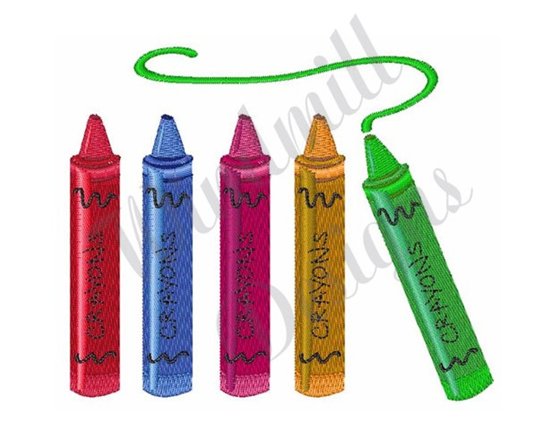 Color Crayons - Machine Embroidery Design, Embroidery Designs, Machine ...