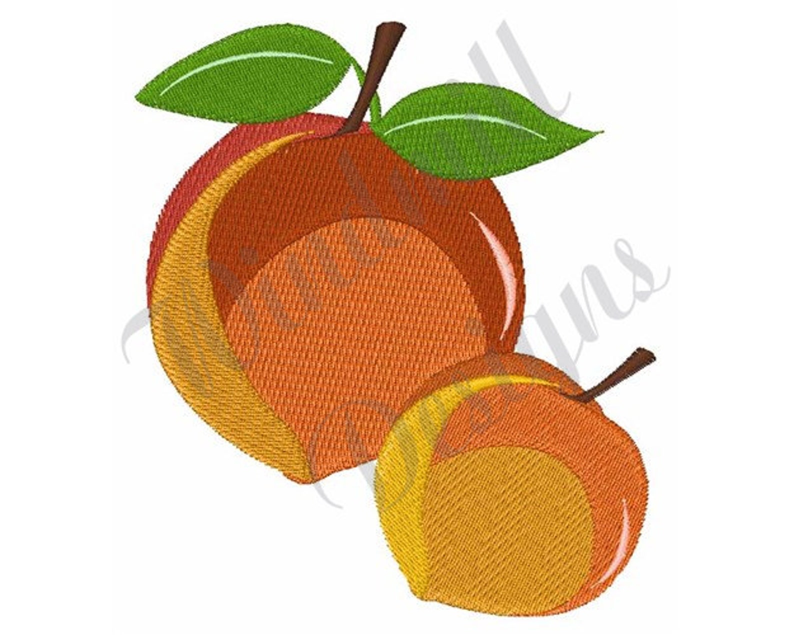 Georgia Peaches Machine Embroidery Design Embroidery - Etsy