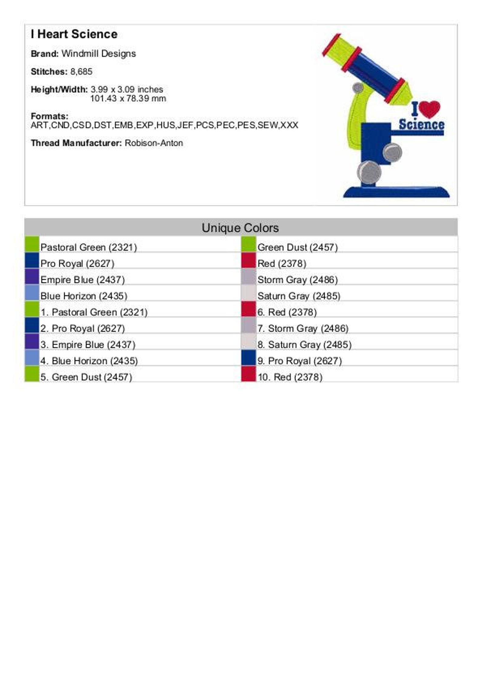 Microscope Science Machine Embroidery Design, Embroidery Designs ...