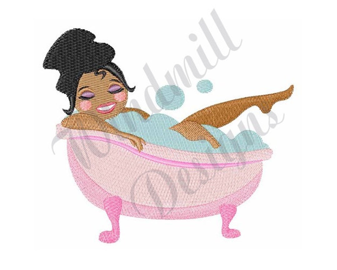 Ladys Bubble Bath Machine Embroidery Design, Embroidery Designs ...