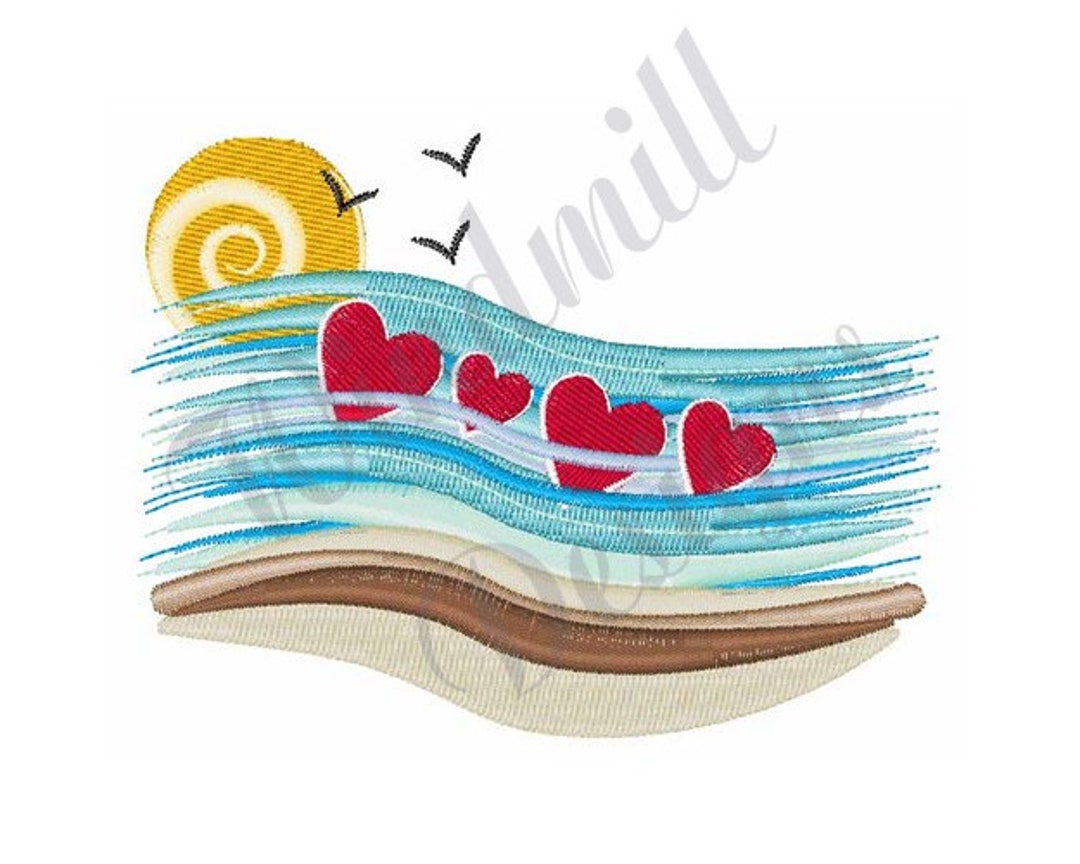 Love the Beach - Machine Embroidery Design, Embroidery Designs, Machine ...