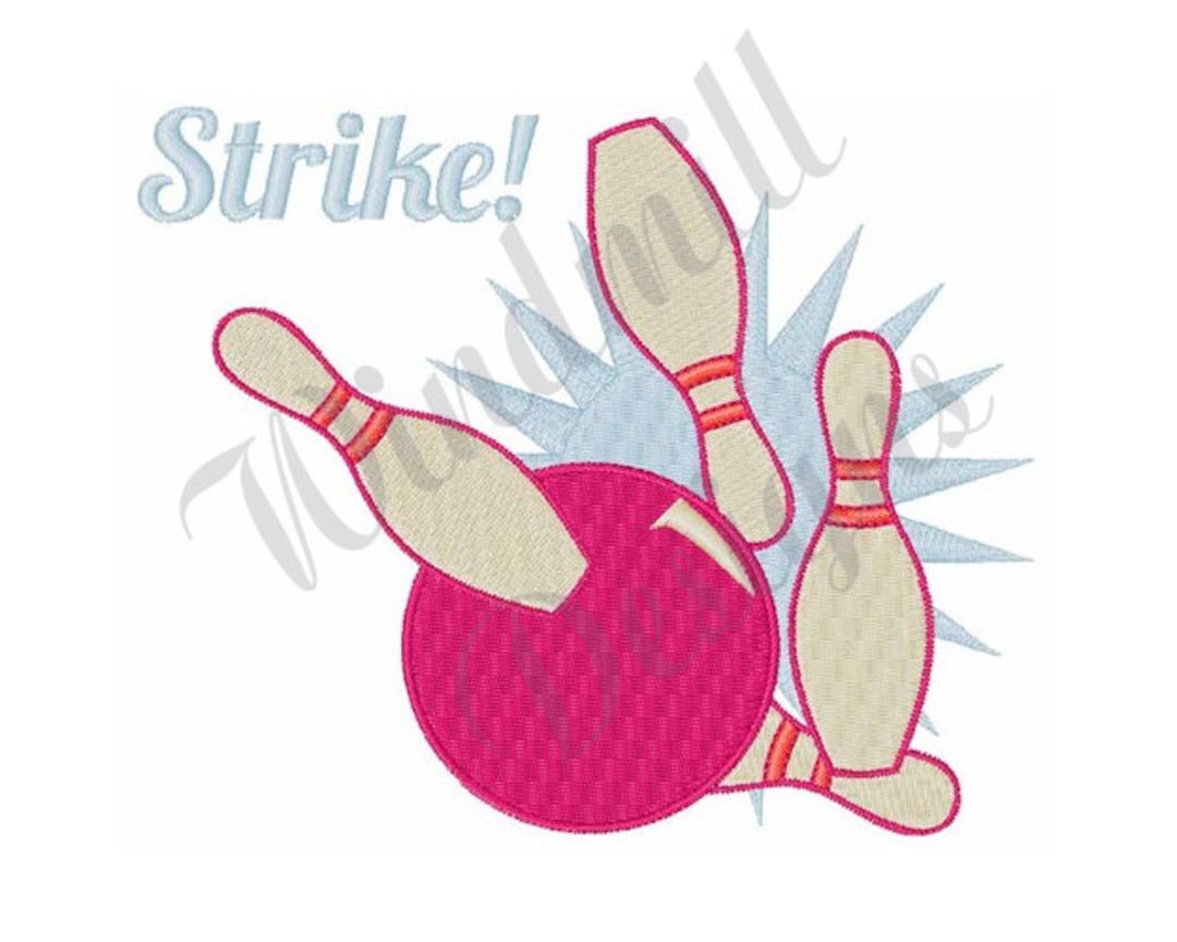 Strike Bowling - Machine Embroidery Design, Embroidery Designs, Machine ...
