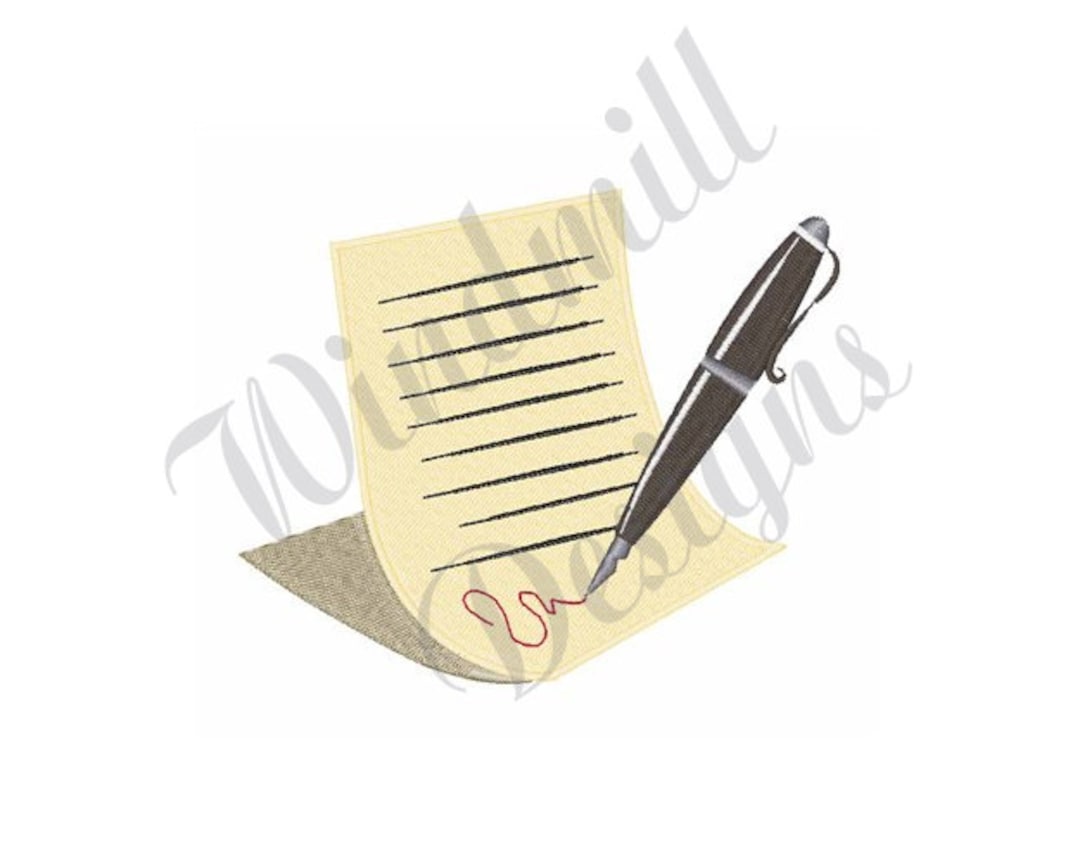 Pen and Paper - Machine Embroidery Design, Embroidery Designs, Machine ...