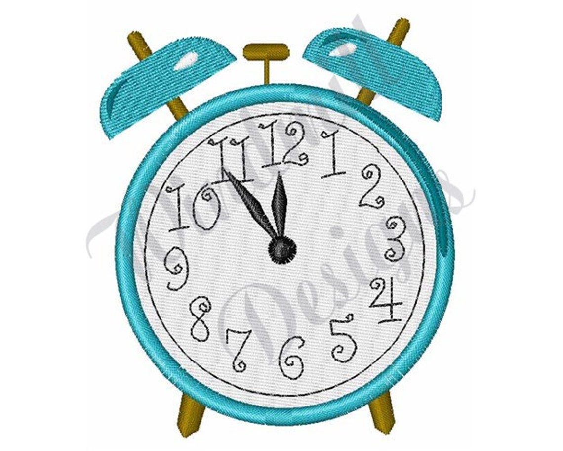 Alarm Clock Machine Embroidery Design Embroidery Designs - Etsy