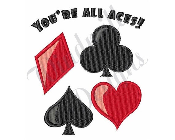 Card Suits Machine Embroidery Design Embroidery Designs | Etsy