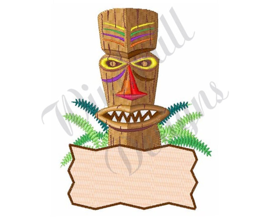 Tiki Statue - Machine Embroidery Design, Embroidery Designs, Machine ...