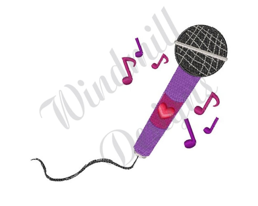 Musical Microphone Machine Embroidery Design, Embroidery Designs ...