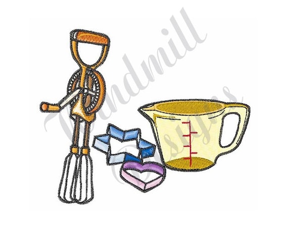 Baking Cookies Machine Embroidery Design Embroidery | Etsy