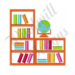 Book Shelves - Machine Embroidery Design, Embroidery Designs, Machine ...