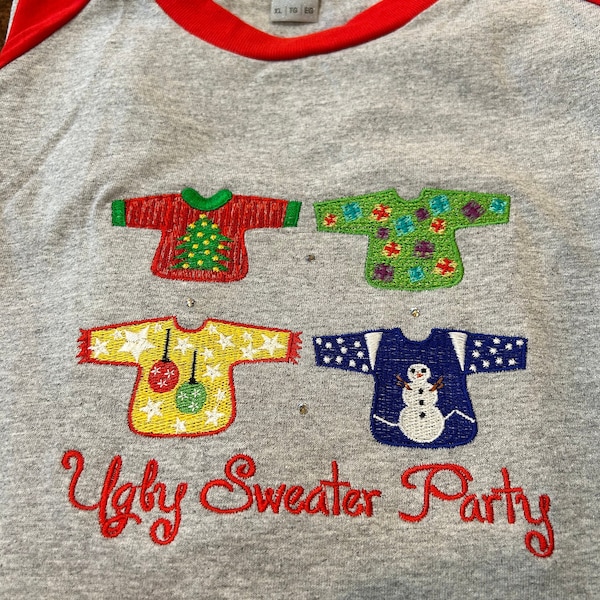 Machine Embroidery Ugly Sweater - Etsy