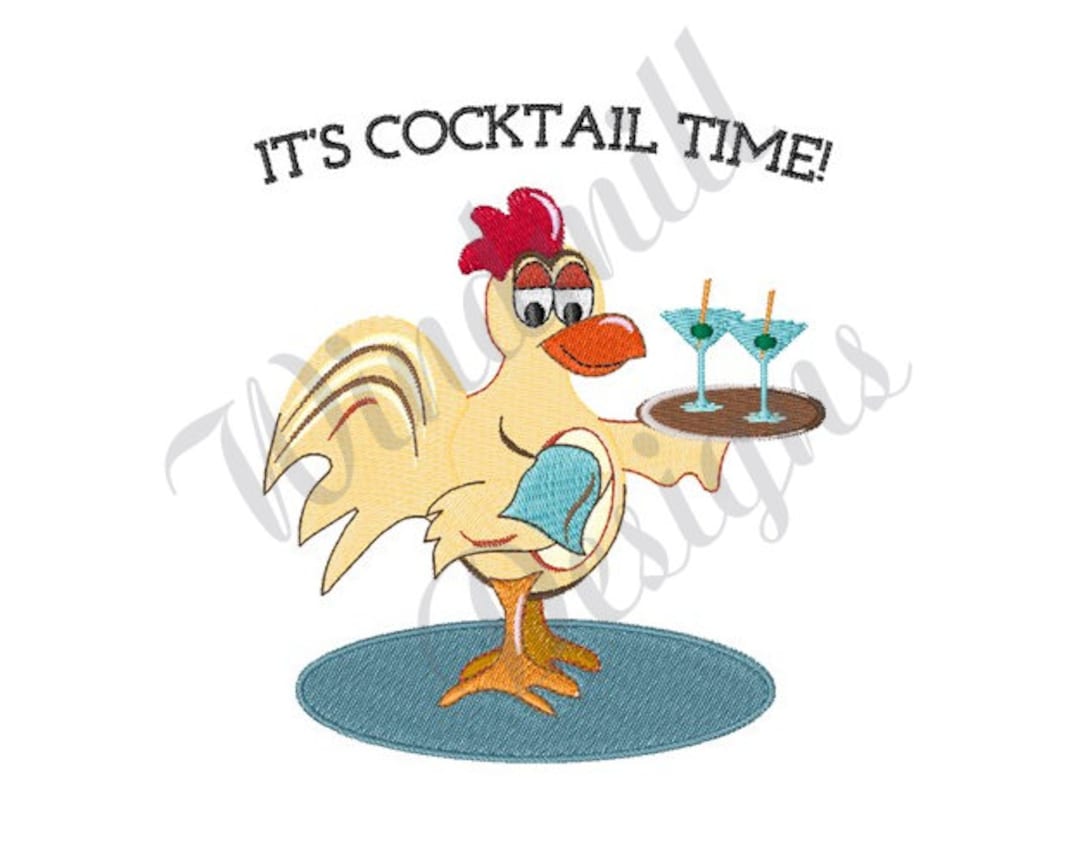 Cocktail Time - Machine Embroidery Design, Embroidery Designs, Machine ...
