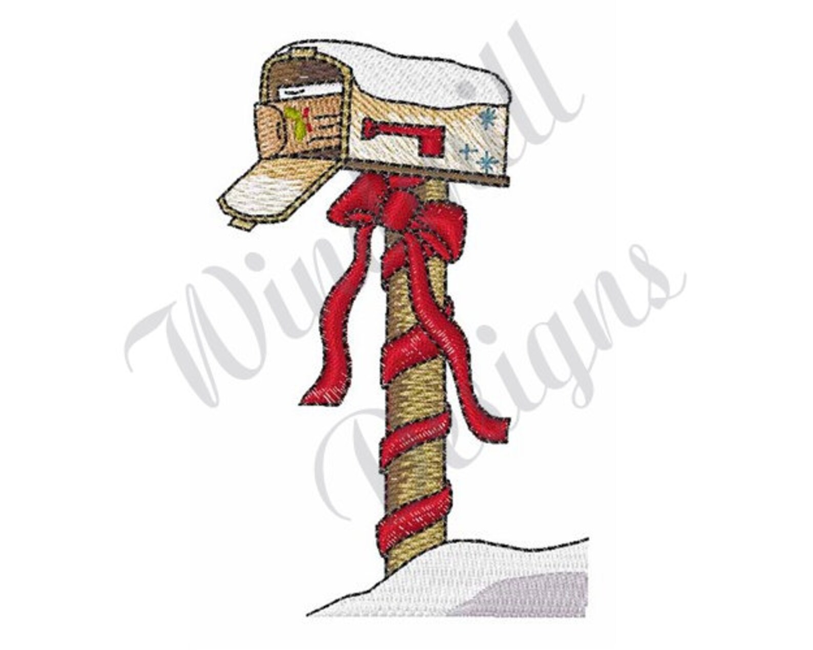 Christmas Mailbox Machine Embroidery Design Embroidery - Etsy